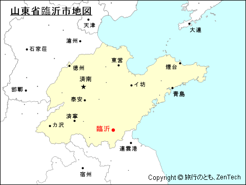 Linyi City China Map